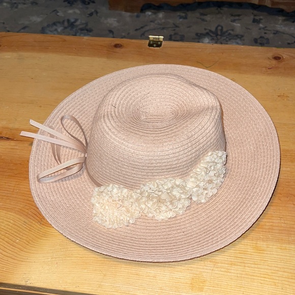 August Hats | Accessories | August Hat Co Blush Wide Brim Hat Wflowers ...